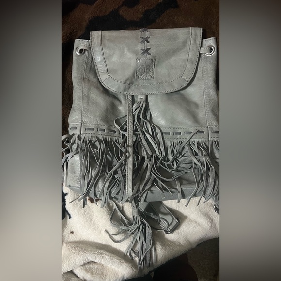 STS Ranchwear | Bags | Sts Fringe Gray Backpack | Poshmark